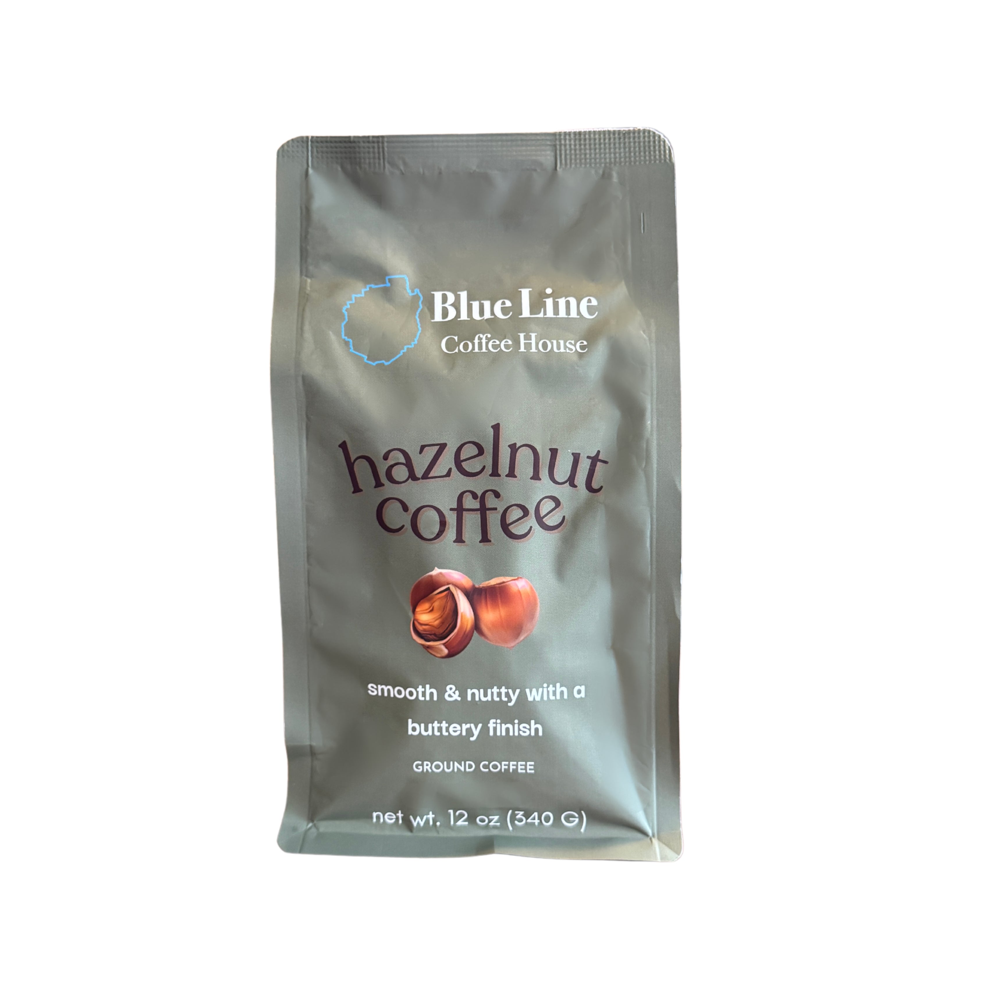 Hazelnut Coffee Ground - 12 oz | Blue Line Coffee House