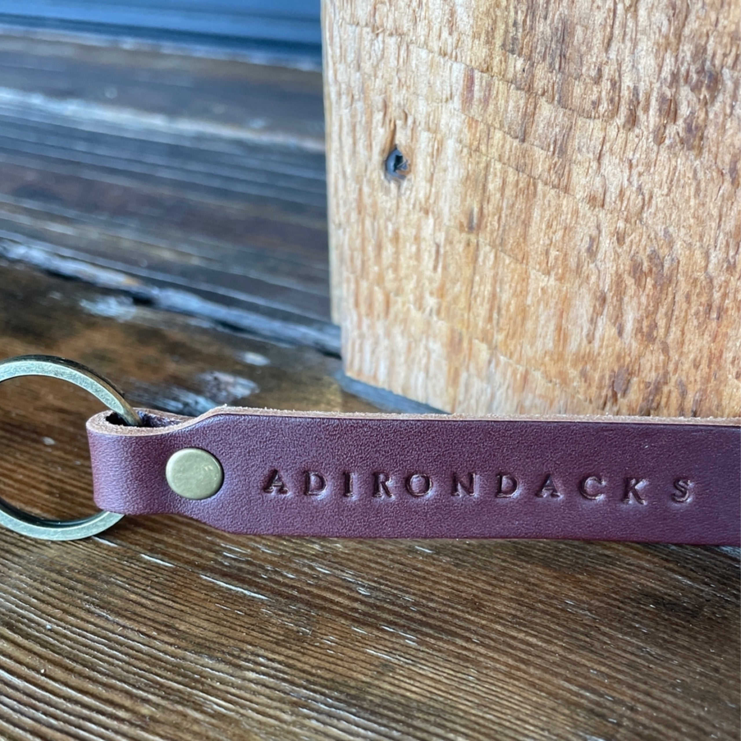 Leather Adirondack Key Chain | Blue Line Coffee House